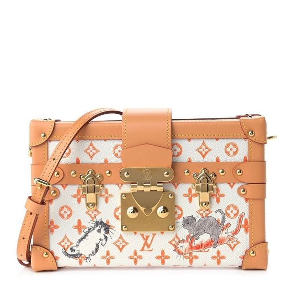Louis Vuitton | Bags | Louis Vuitton Catogram White Petite Malle Trunk ...